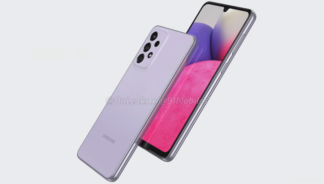 Renders do Samsung Galaxy A33 5G revelam design, variantes de cores e ...