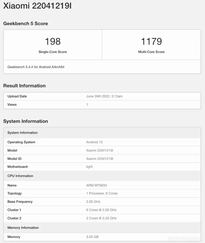 Redmi 10 Prime Plus 5G visto no GeekBench, lançamento iminente ...